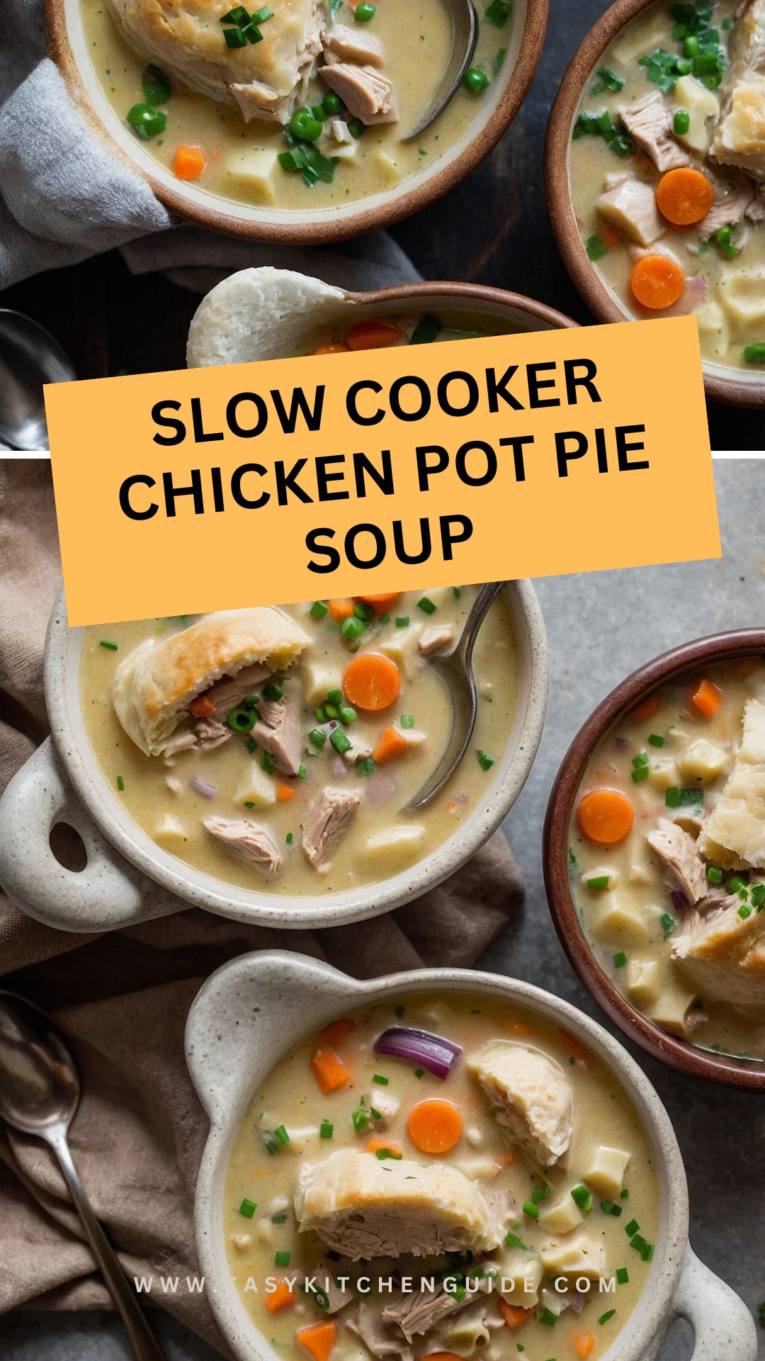 Slow Cooker Chicken Pot Pie Soup - Easy Kitchen Guide